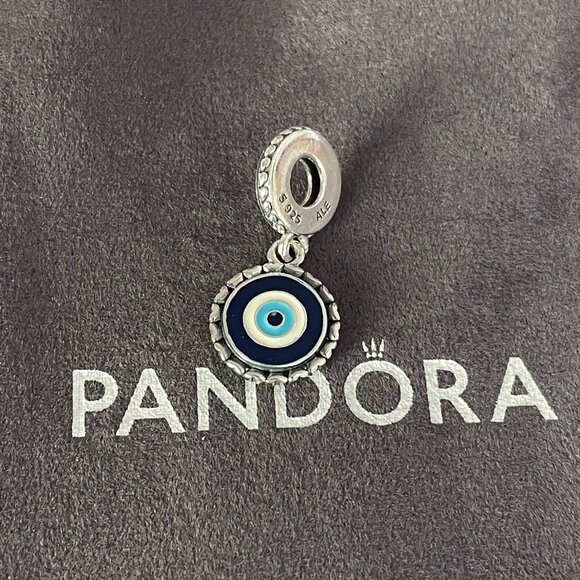 Pandora | Jewelry | Pandora Evil Eye Silver Dangle Charm | Poshmark